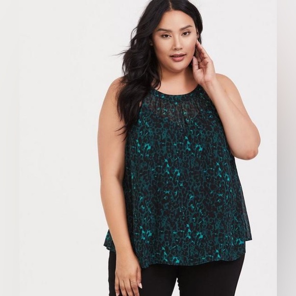 torrid | Tops | Torrid X Babydoll Chiffon Goddess Neck Tank | Poshmark